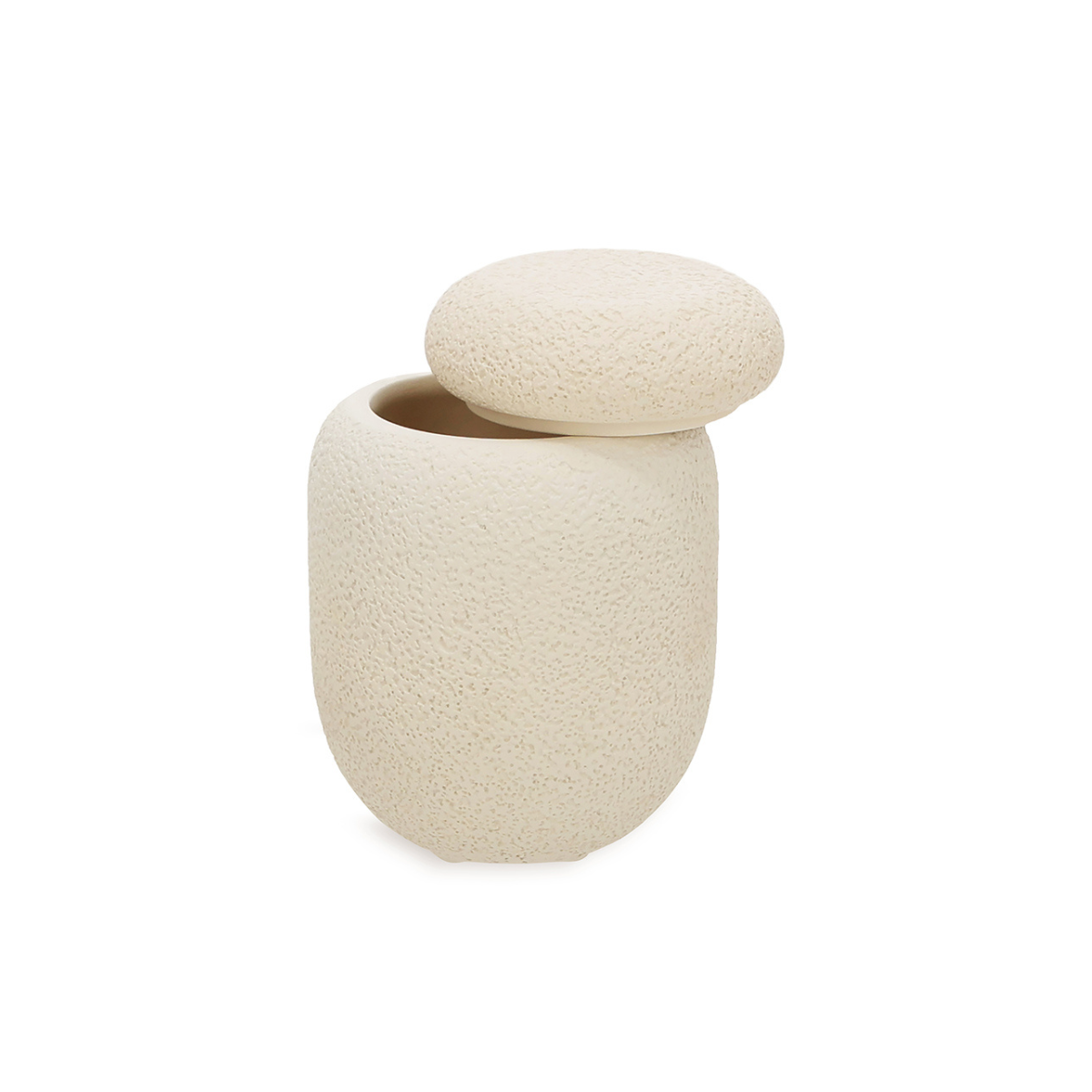 Pote Porta-Objeto em Cimento - Creme